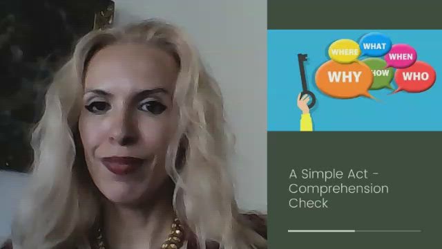 A Simple Act - Comprehension Check by Teacher MAS on Prezi Video