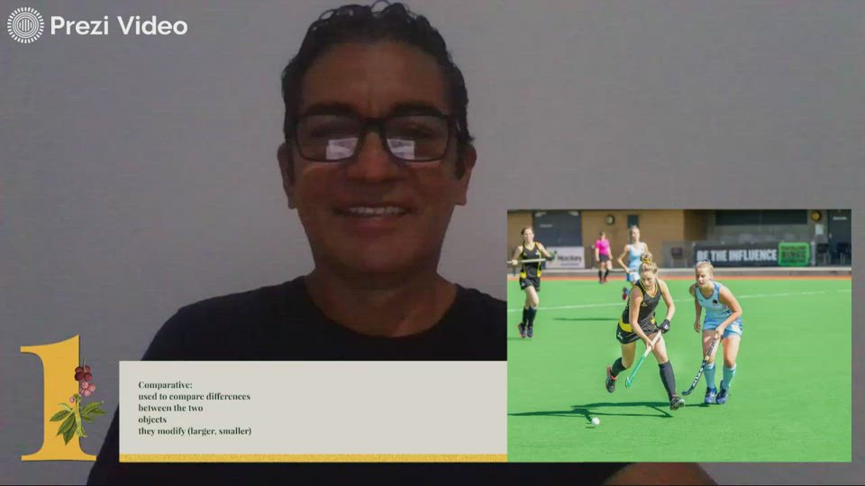 Comparative: used to compare differences between the two objects they ...