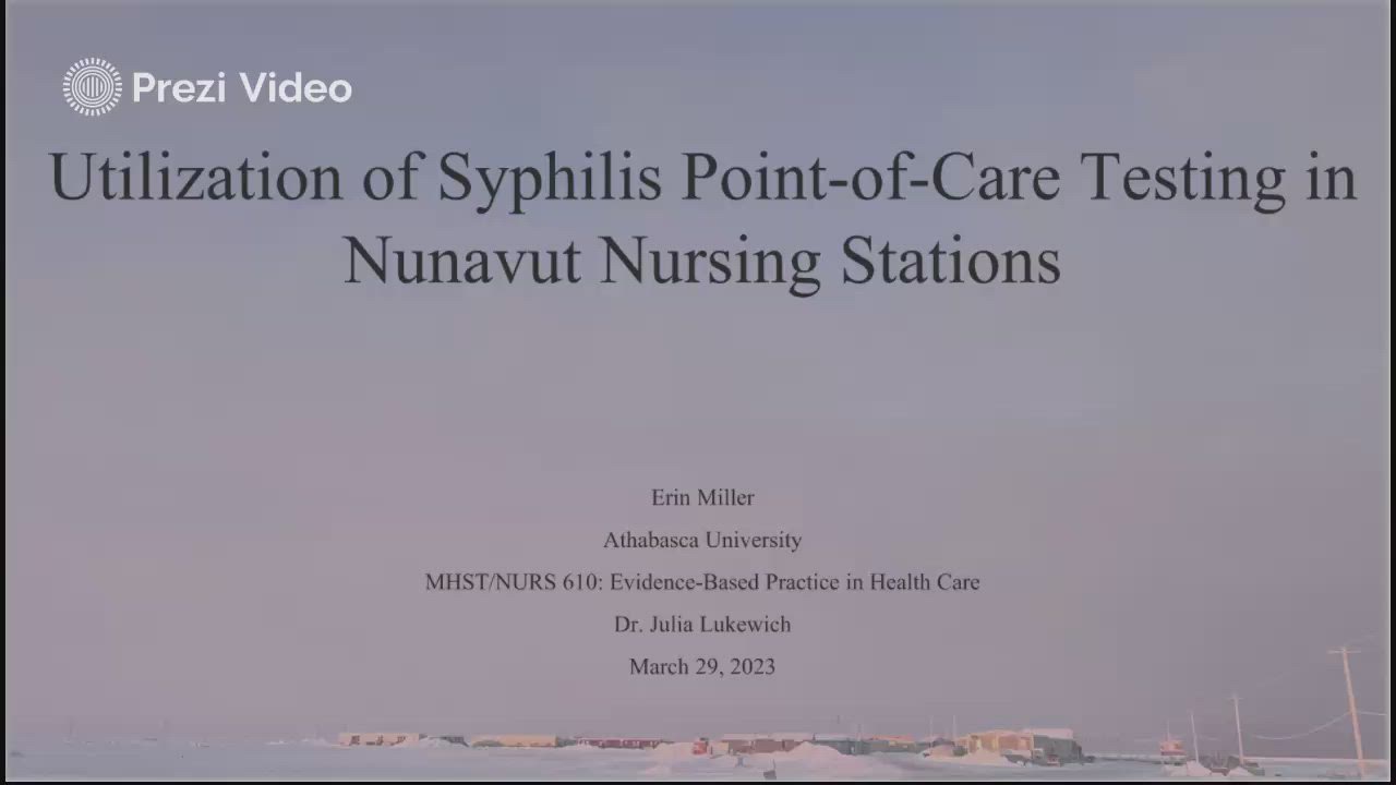 Mini-Presentation: Syphilis Point-of Care by Erin Miller on Prezi Video