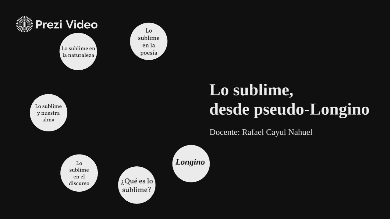Lo sublime, Longino (parte 1) by Rafael Cayul Nahuel on Prezi Video