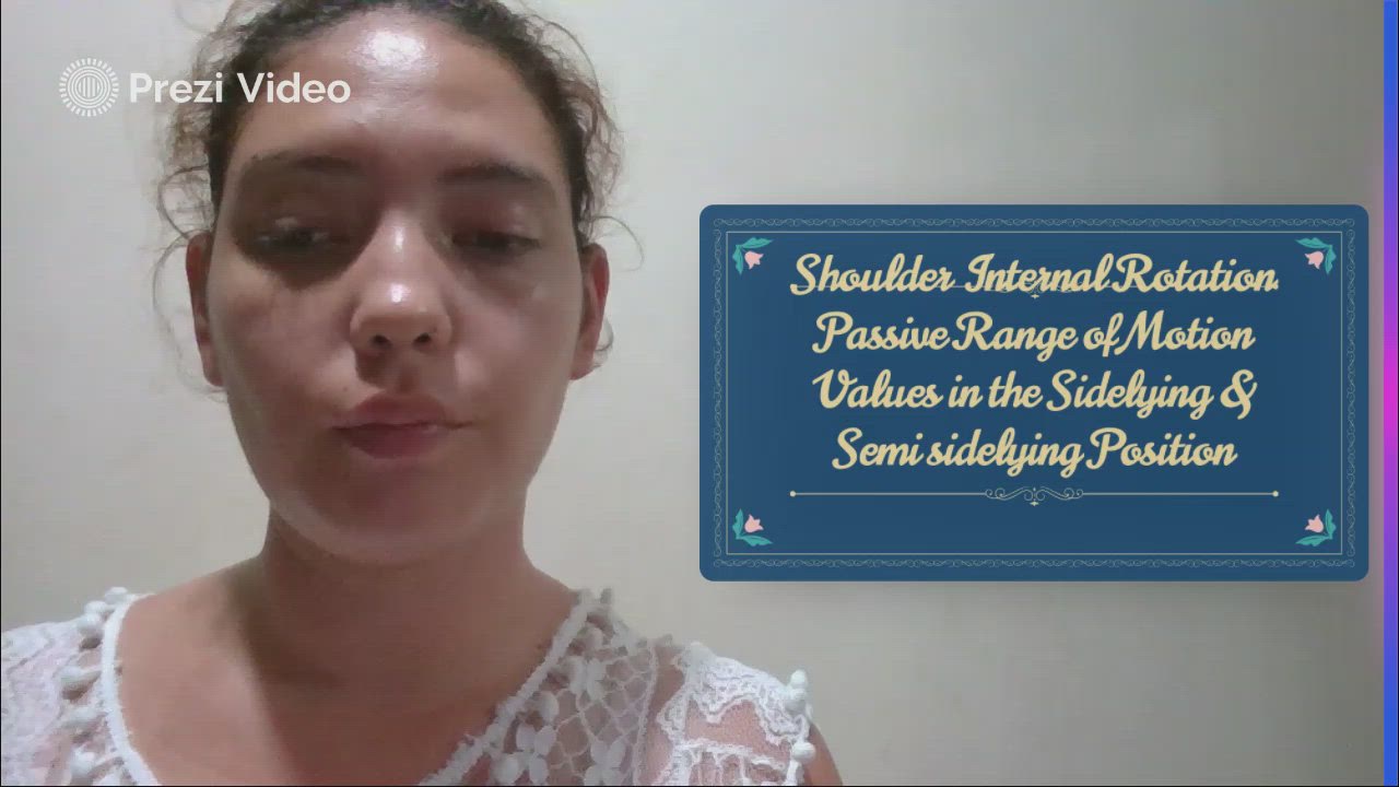 shoulder internal rotation passive range of motion valves in the ...