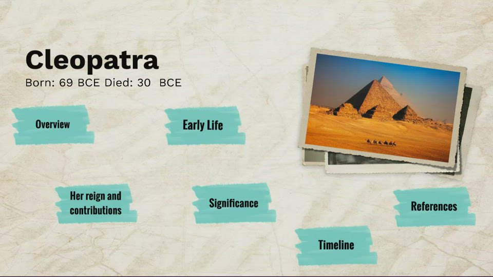 Cleopatra - Humanities Presentation by Caitlin Brinsmead on Prezi Video