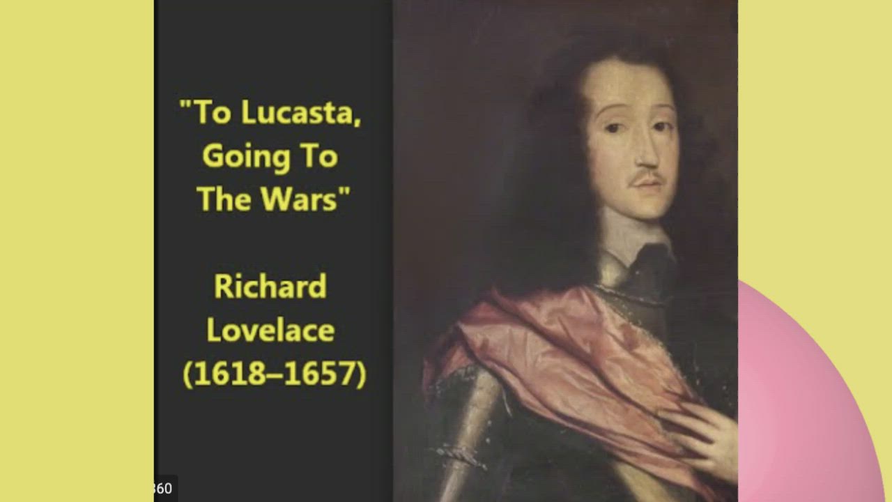 To Lucasta, Going to the Wars- Analysis by Ms. Fatima by Teacher MAS on ...