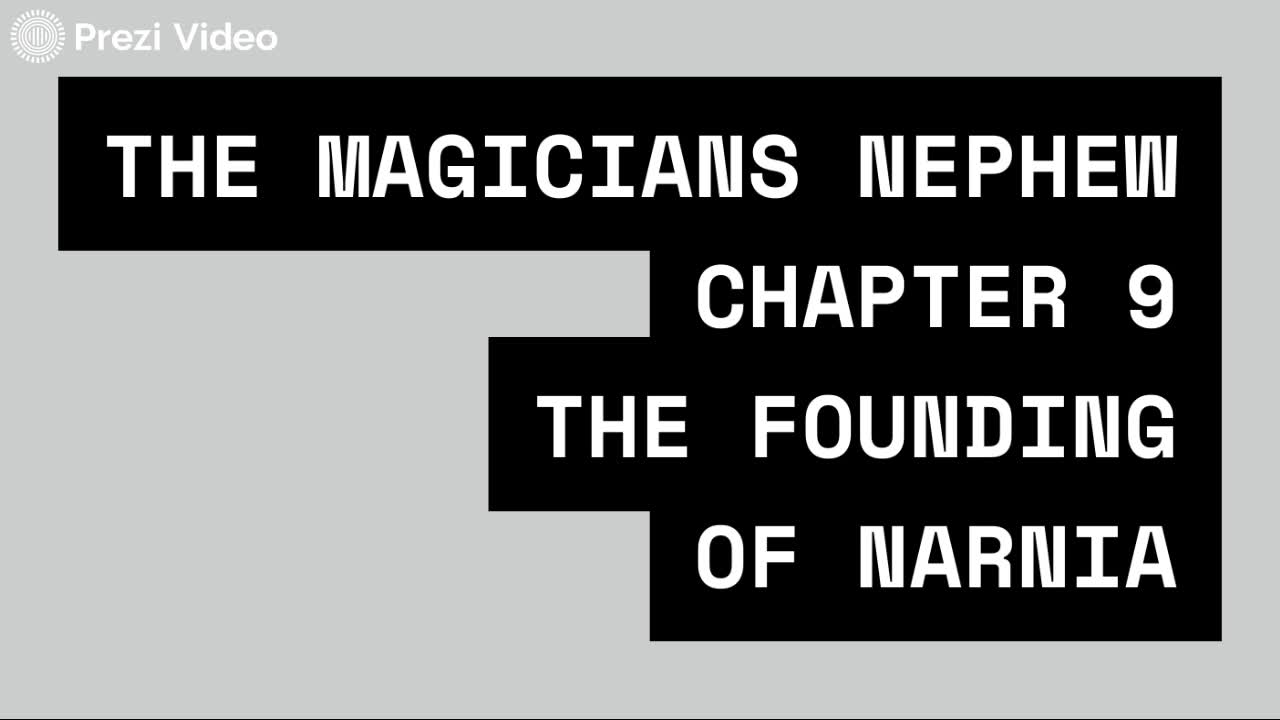 The Magicians Nephew Chapter 9 The founding of Narnia by Deborah Hiltz ...