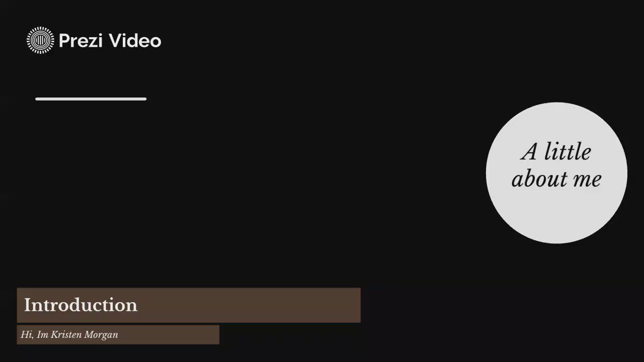 intro with video by Kristen Morgan on Prezi Video