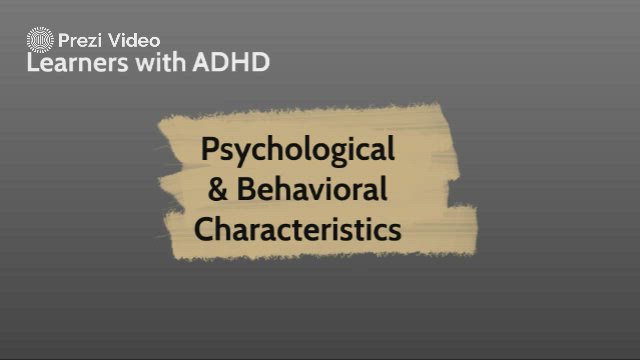Introduction to the Characteristics of ADHD Learners by lama Mahmoud on ...