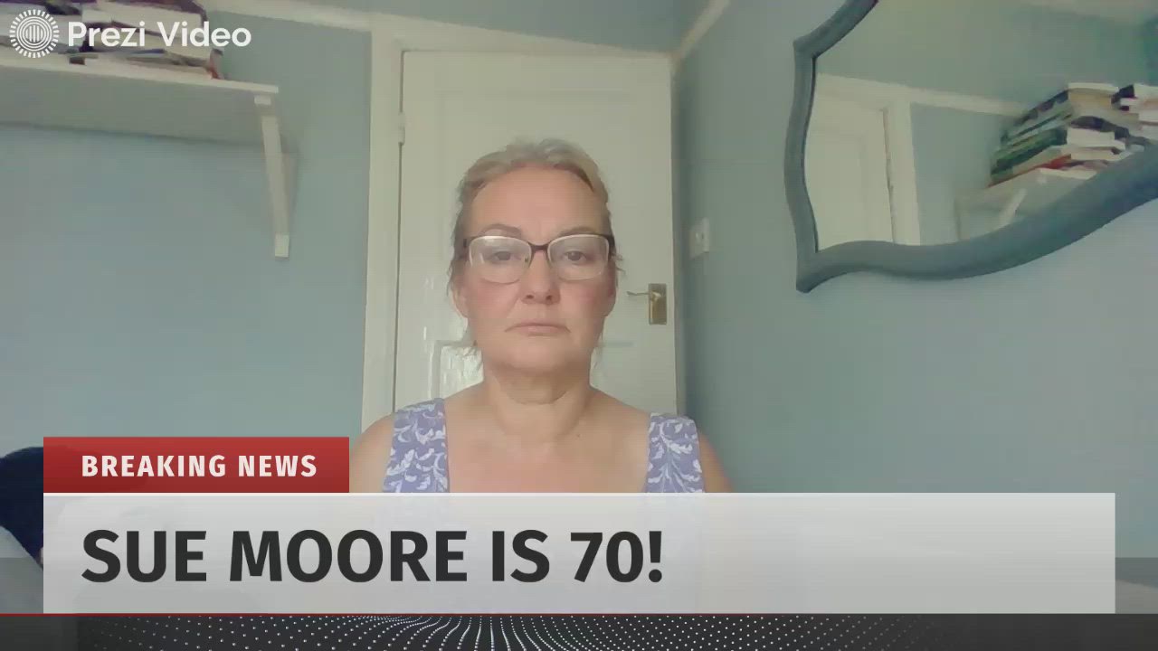 Sue Moore is 70! by wendy askam on Prezi Video