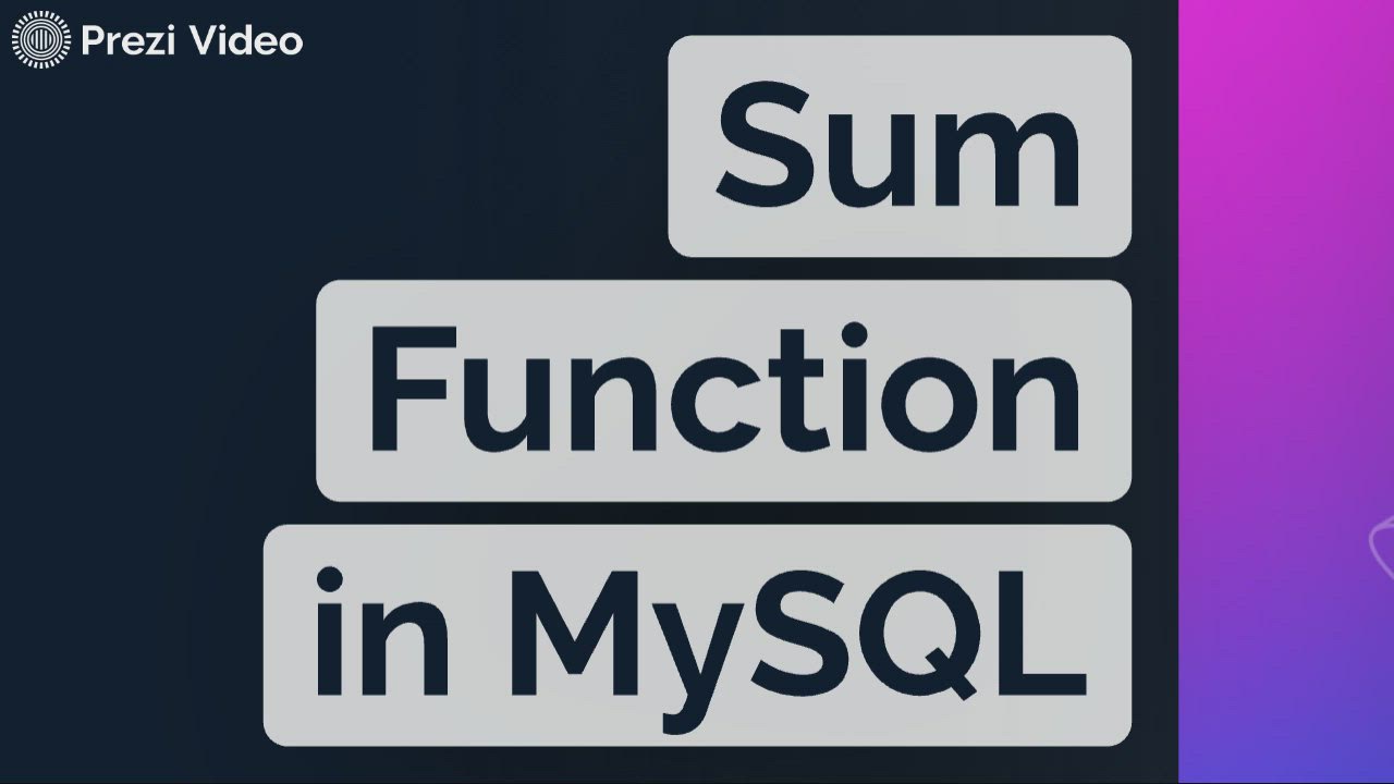 SUM FUNCTION by Mohamed Ayan on Prezi Video