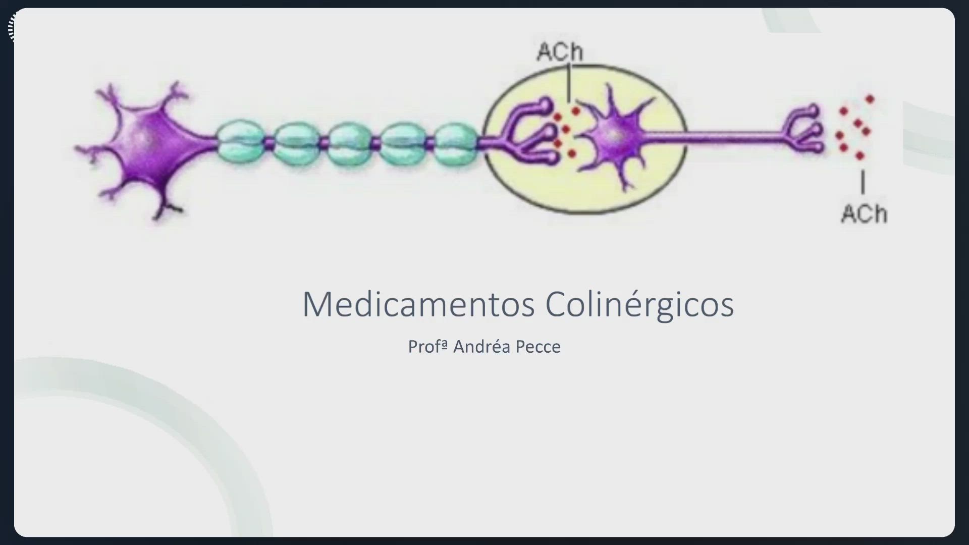 Aula de farmacologia Colinérgicos by Andréa Pecce Bento on Prezi Video