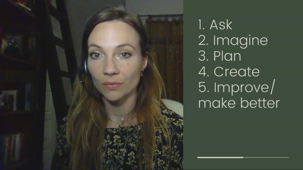 1. Ask 2. Imagine 3. Plan 4. Create 5. Improve/make better by rebecca ...